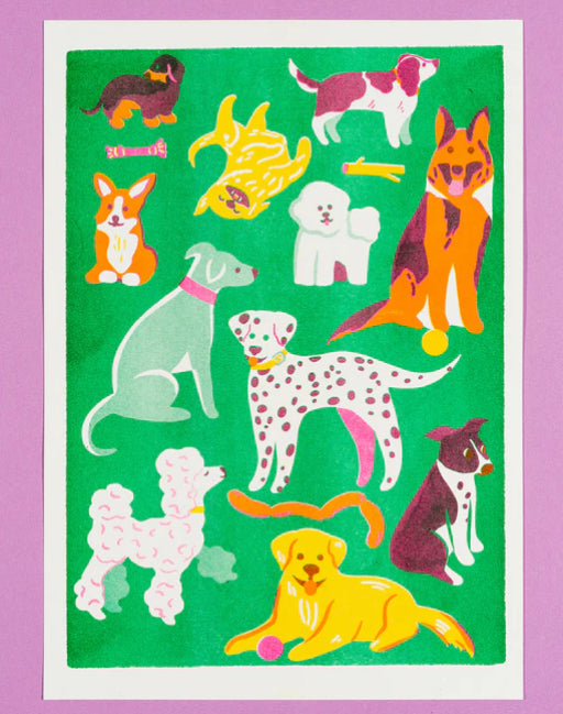 Dog A3 Riso Print – studiopylon